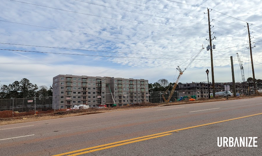 Images: 5-building project with affordable piece begins topping out | Urbanize Atlanta
